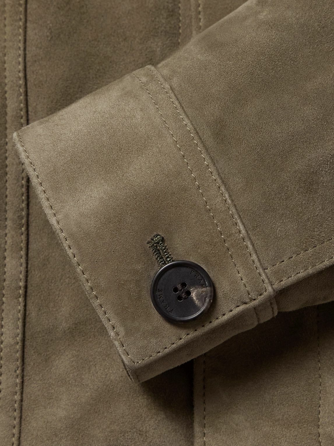 FRAME - Suede Jacket - Green Frame Denim