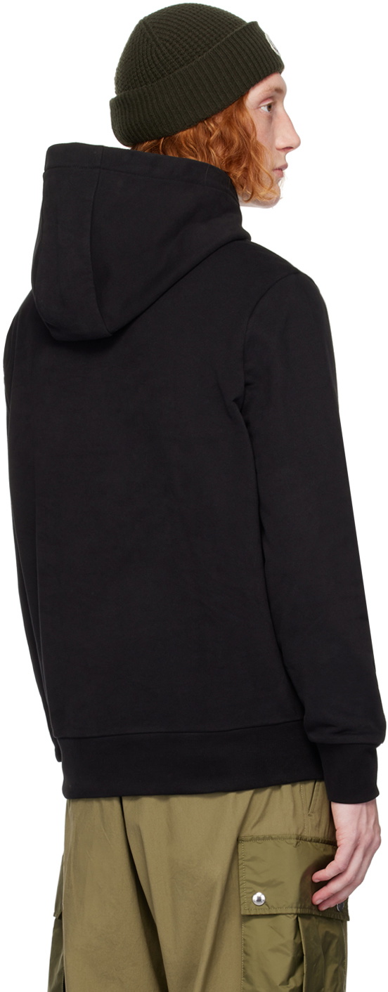 Moncler Black Flocked Batman Logo Hoodie Moncler