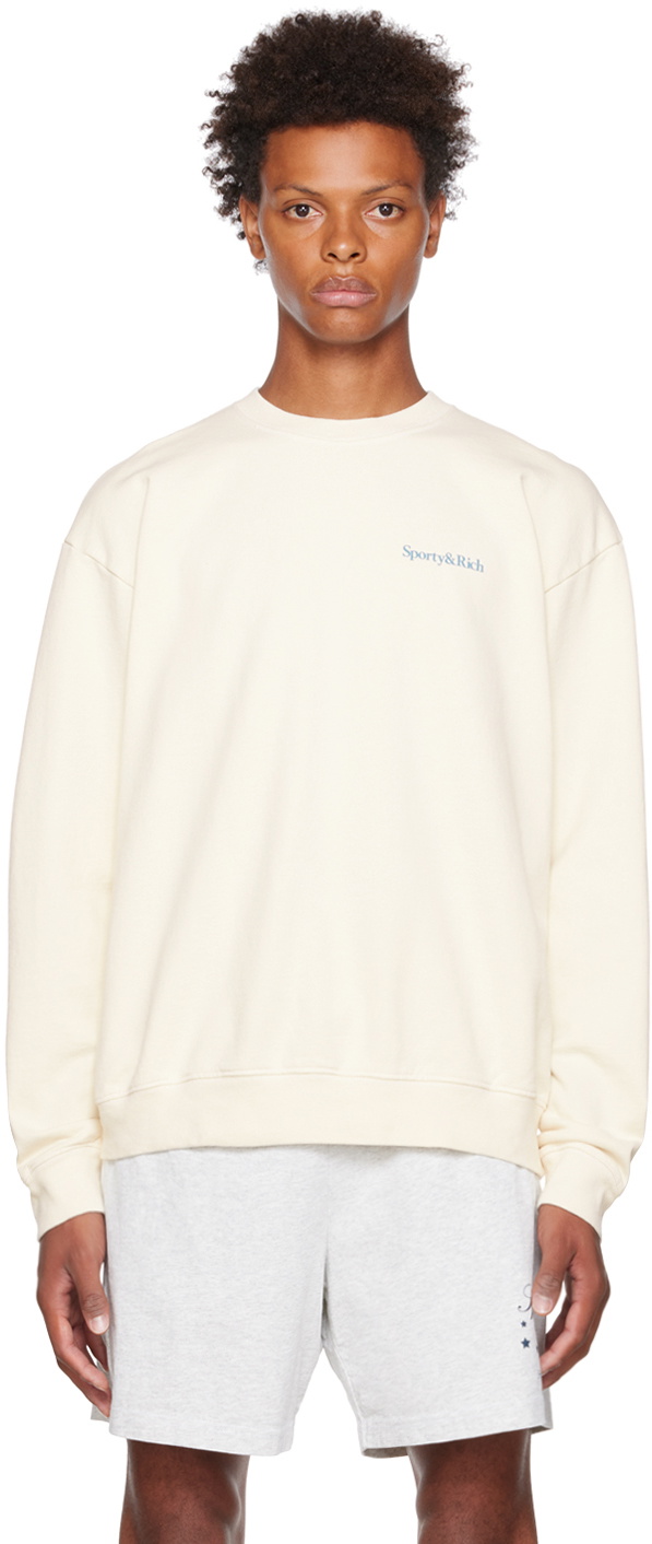 Sporty & Rich Off-White New Health Sweatshirt Sporty & Rich