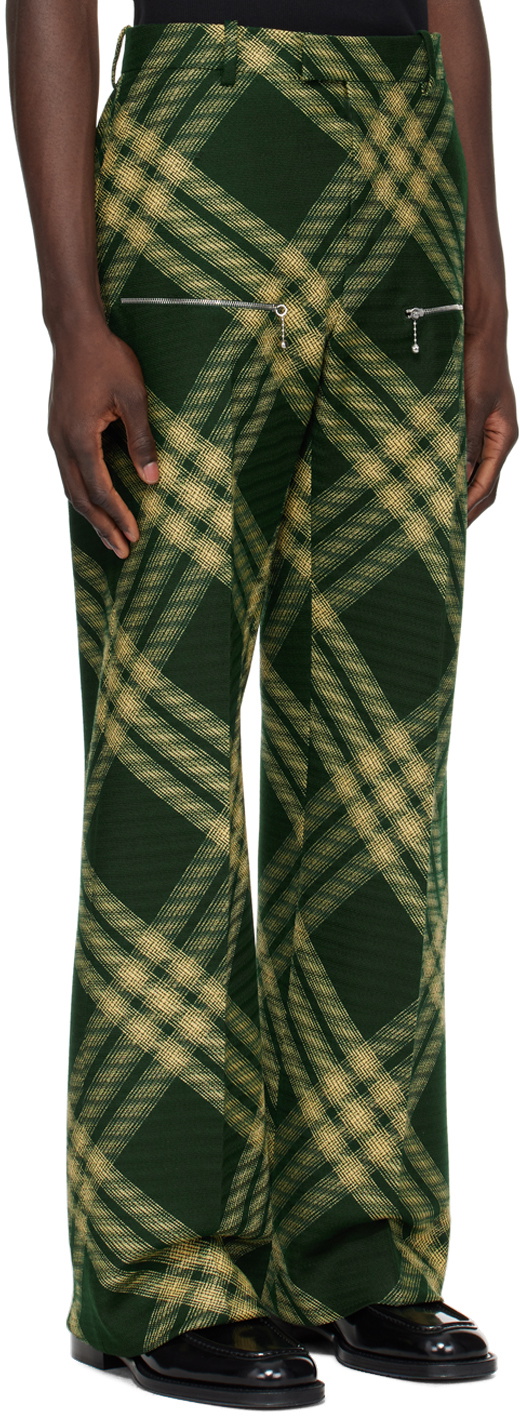 Burberry Green Check Trousers Burberry