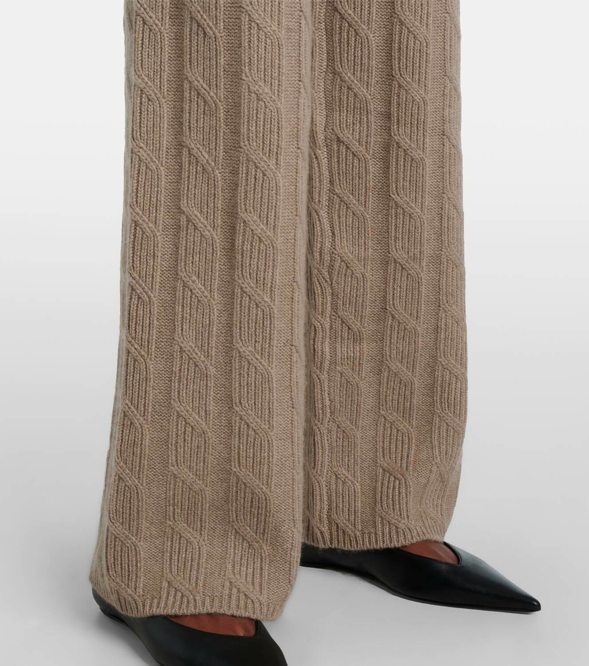 Lisa Yang Ebba cable-knit cashmere straight pants Lisa Yang