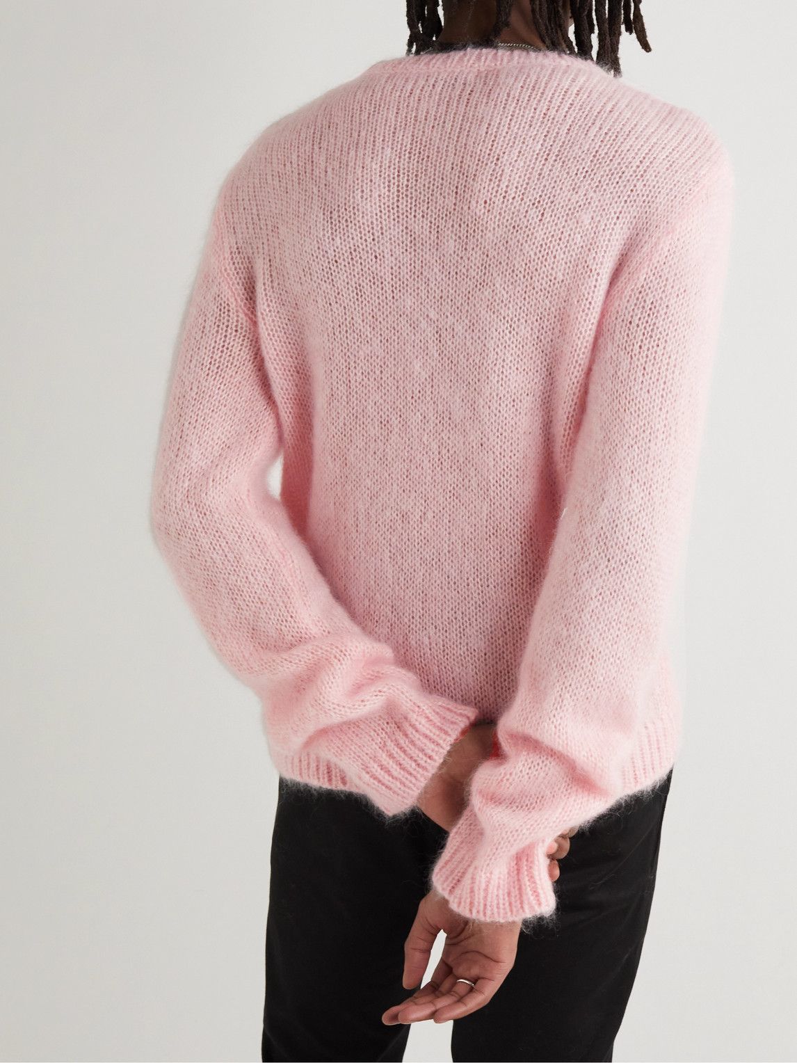 SAINT LAURENT - Cable-Knit Mohair, Cashmere and Silk-Blend SAINT LAURENT - Cable-Knit Mohair, Cashmere and Silk-Blend
