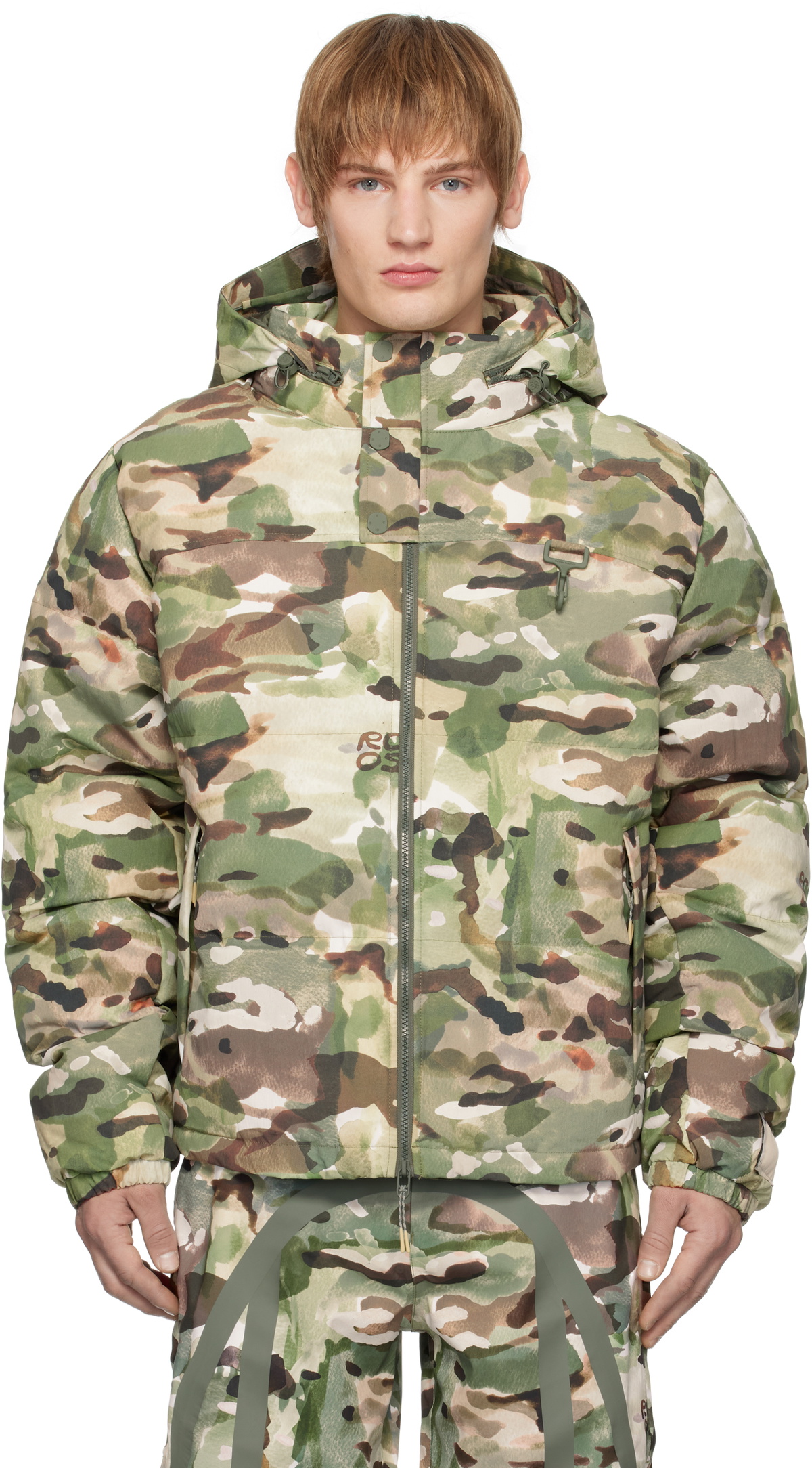 RCOS Khaki Nylon Puffer Jacket RCOS