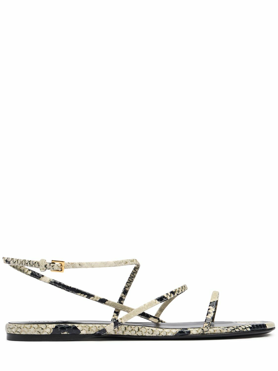 KHAITE Loop Python Print Flat Sandals Khaite