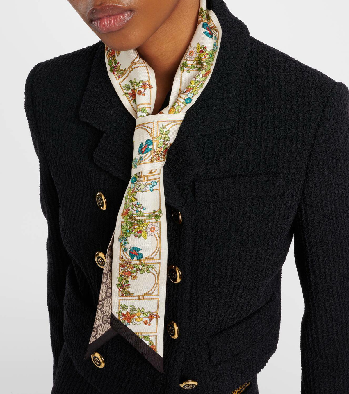 Gucci Printed silk twill scarf Gucci