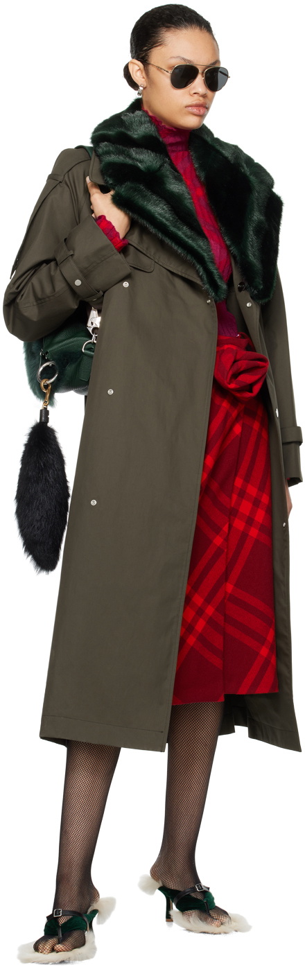 Burberry Green Small Knight Bag Burberry