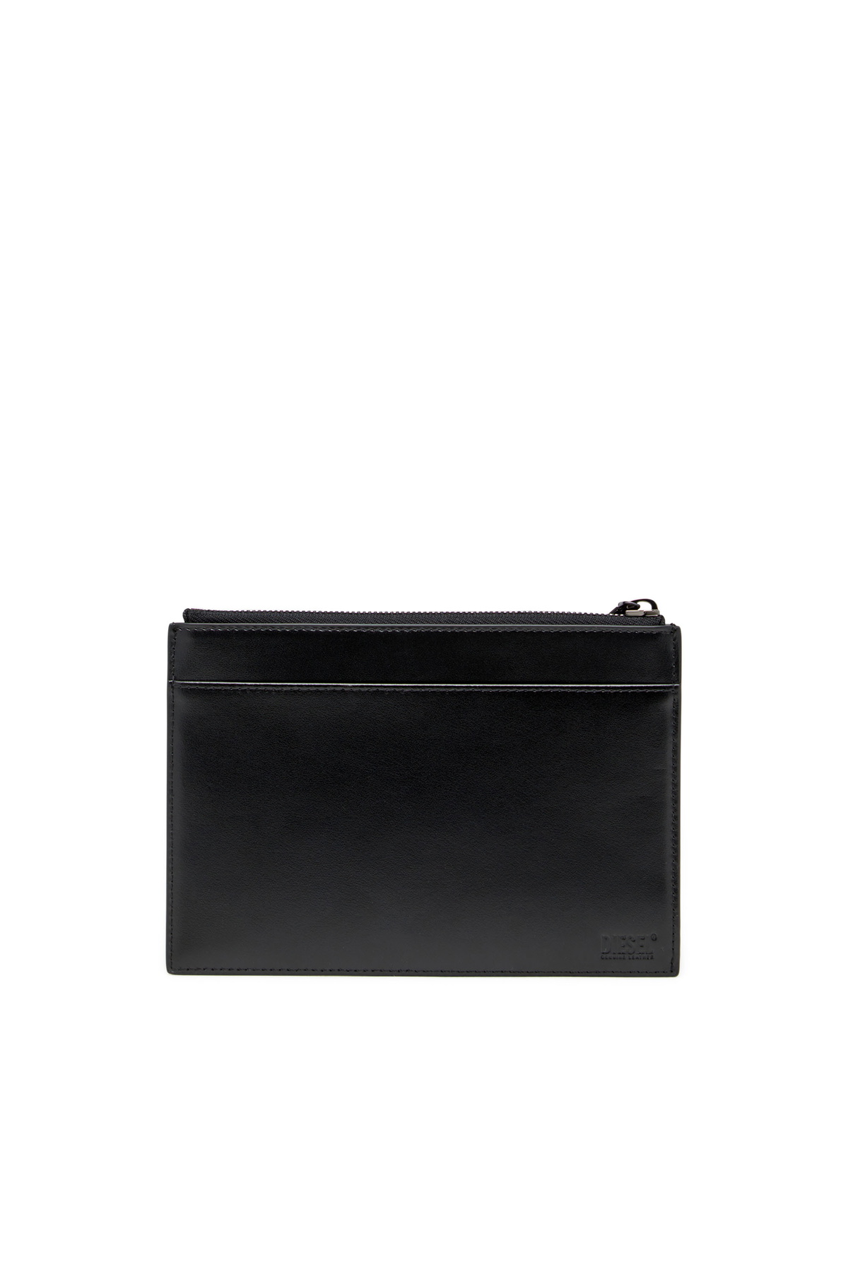 Diesel Zipped pouch in mirror leather - Small Wallets Womens in Black ...