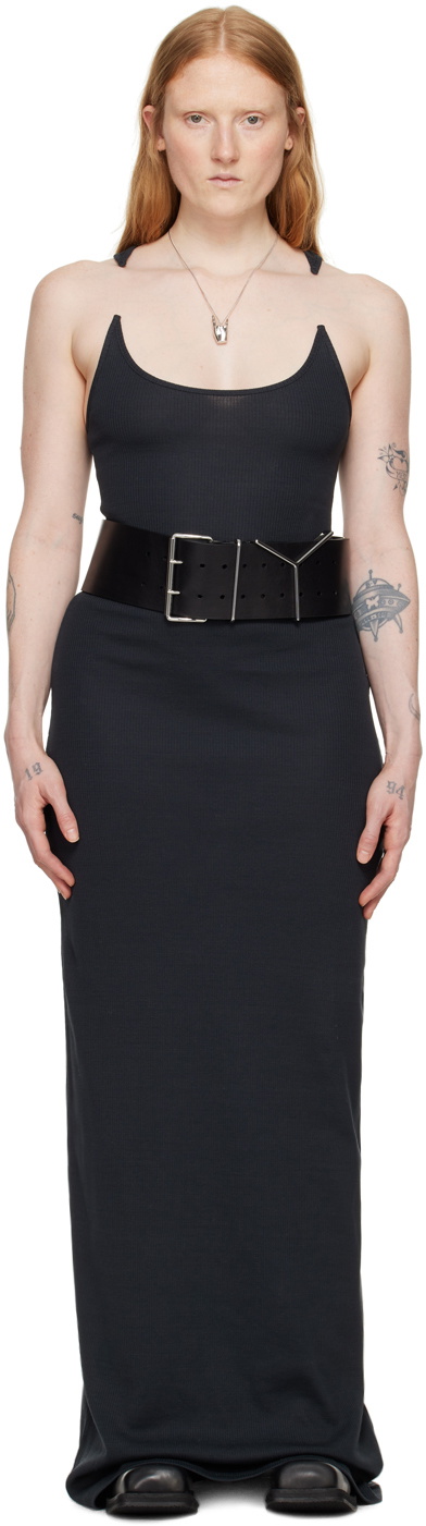 Y/Project Black Invisible Strap Maxi Dress Y/Project