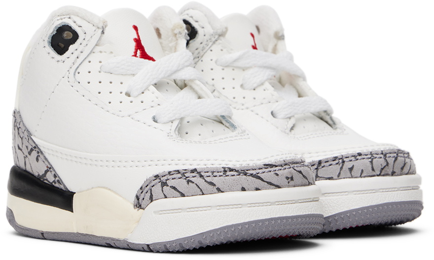 Nike Jordan Baby White Jordan 3 Retro Sneakers Nike Jordan Brand