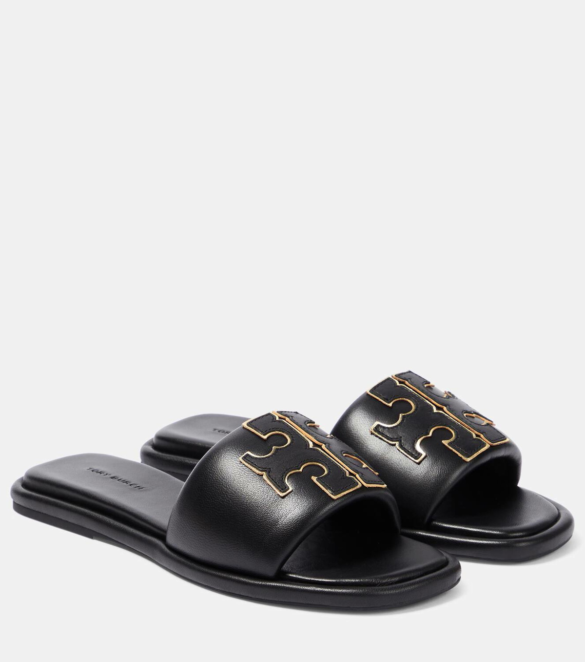 Tory Burch Double T leather slides Tory Burch