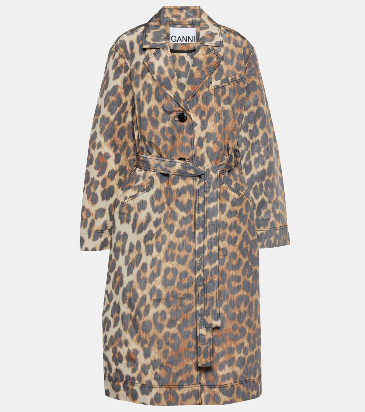 Ganni Leopard-print coat GANNI