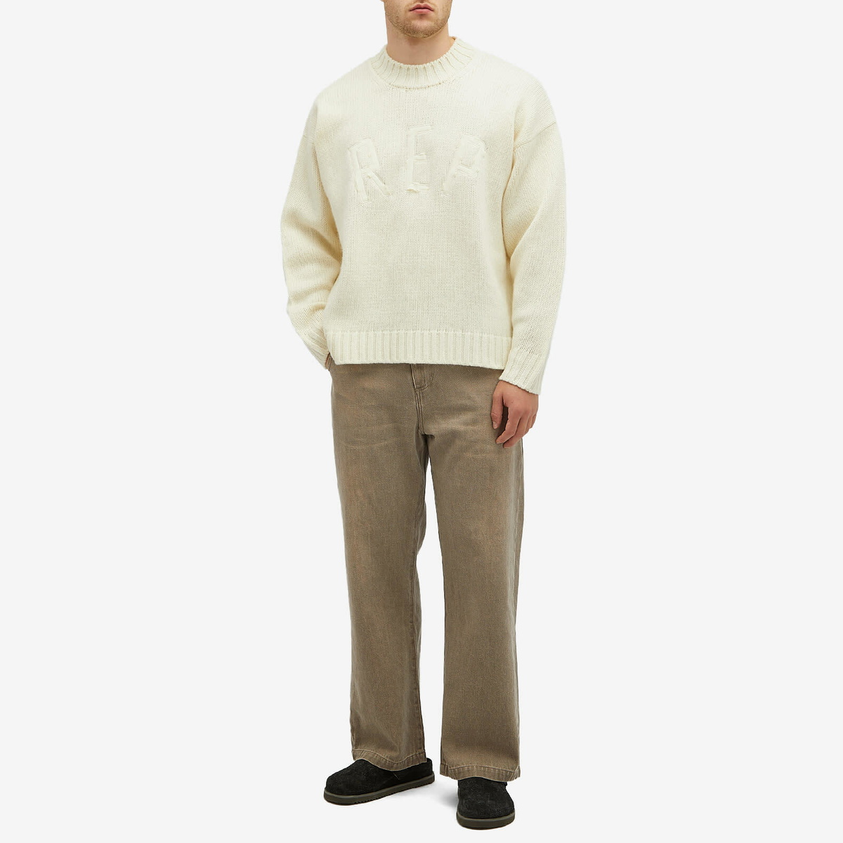 Represent Men's Rep Knit Jumper in Oat Represent