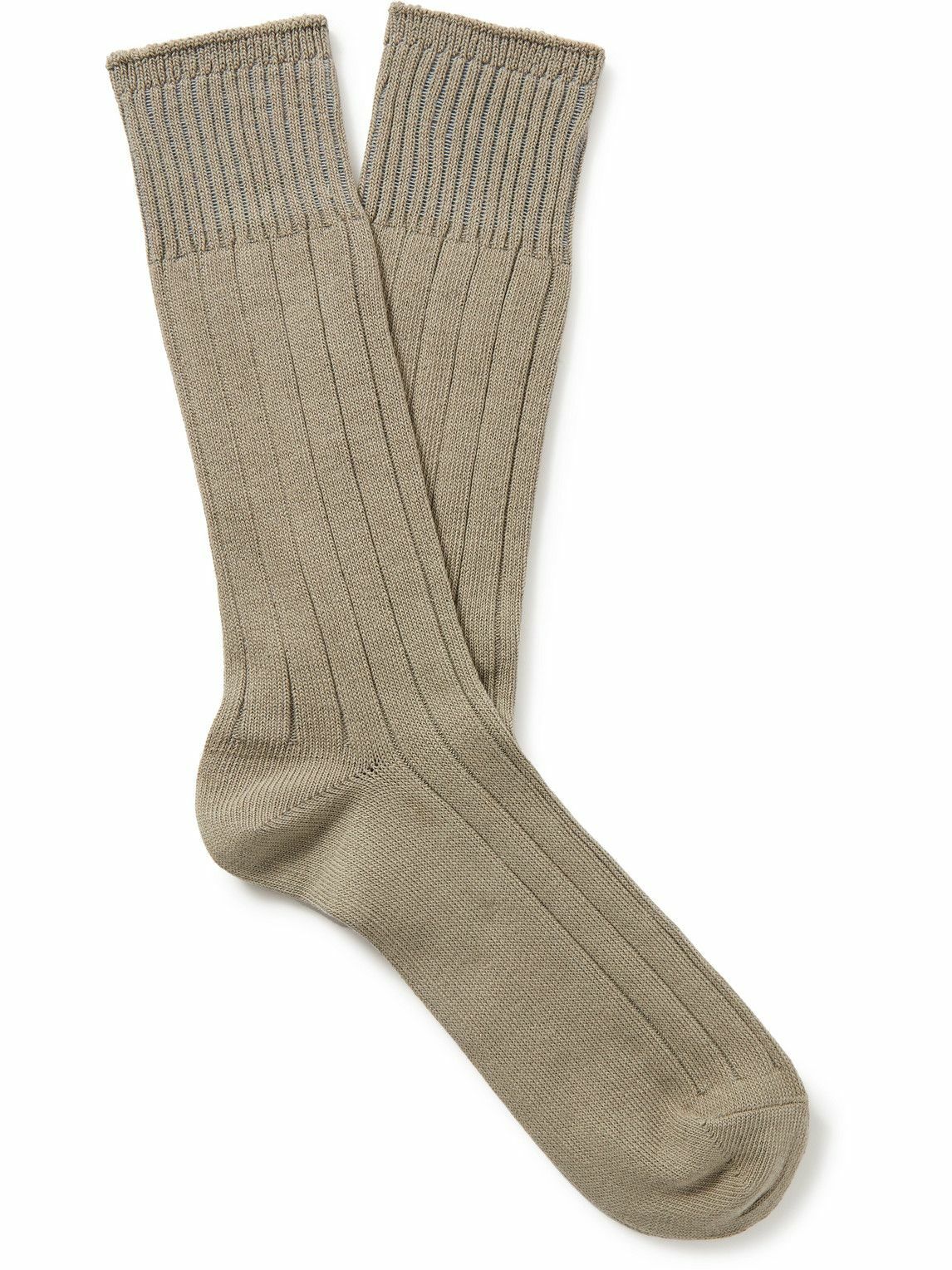 Mr P. - Ribbed Cotton-Blend Socks Mr P.