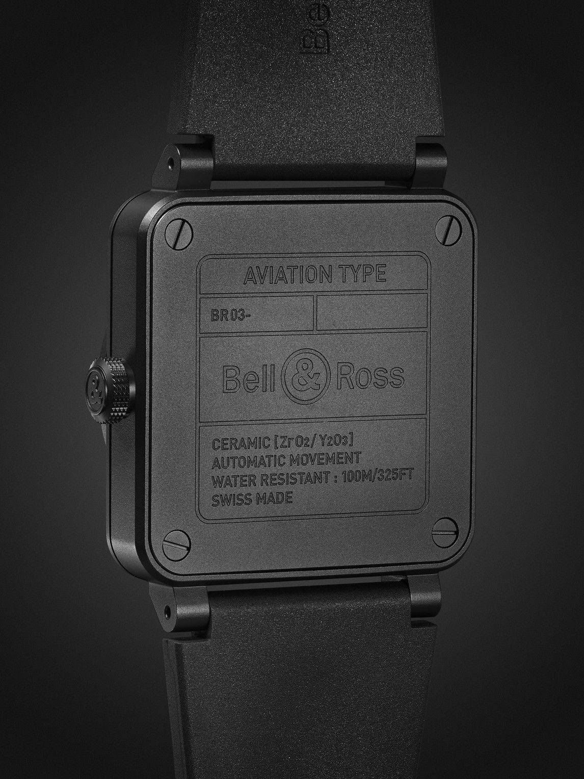Bell & Ross - BR 03 Automatic 41mm Ceramic and Rubber Watch, Ref. No ...