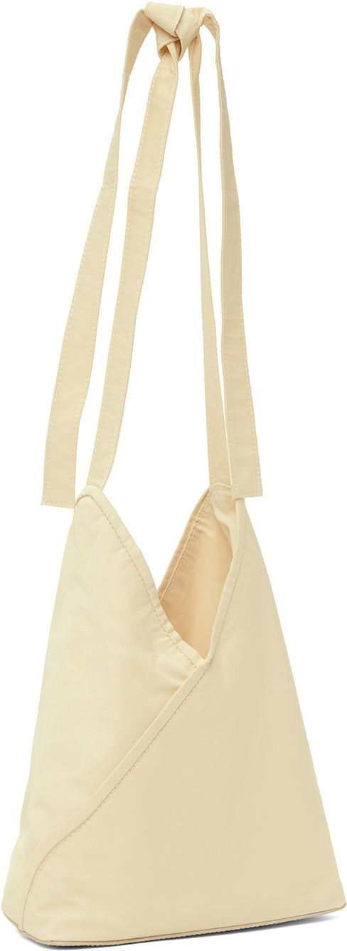 MM6 Maison Margiela Off-White Triangle Crossbody Bag MM6 Maison Margiela