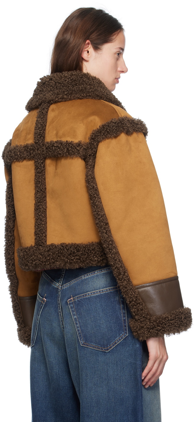 Stand Studio Tan & Brown Edith Faux-Shearling Jacket Stand Studio