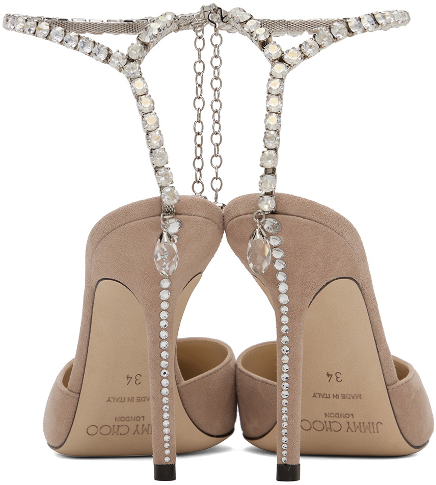 Jimmy Choo Beige Saeda 100 Heels Jimmy Choo