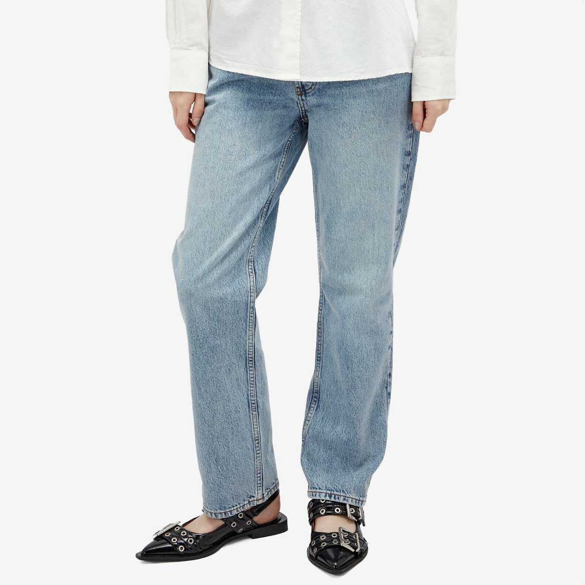 Anine Bing Women's Benson Jean in Washed Blue ANINE BING