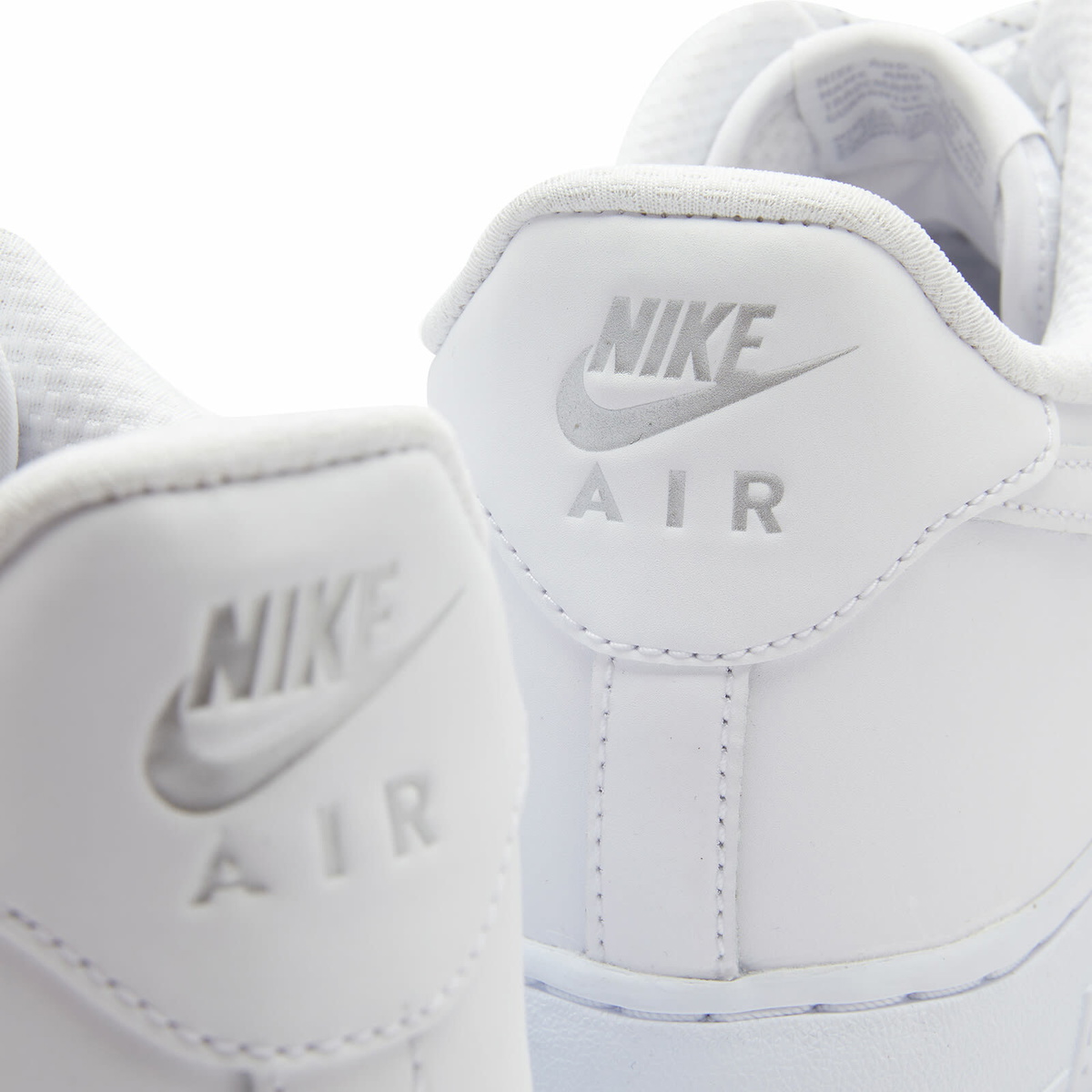 Nike Men's Air Force 1 '07 WB Sneakers in White/Reflect Silver Nike