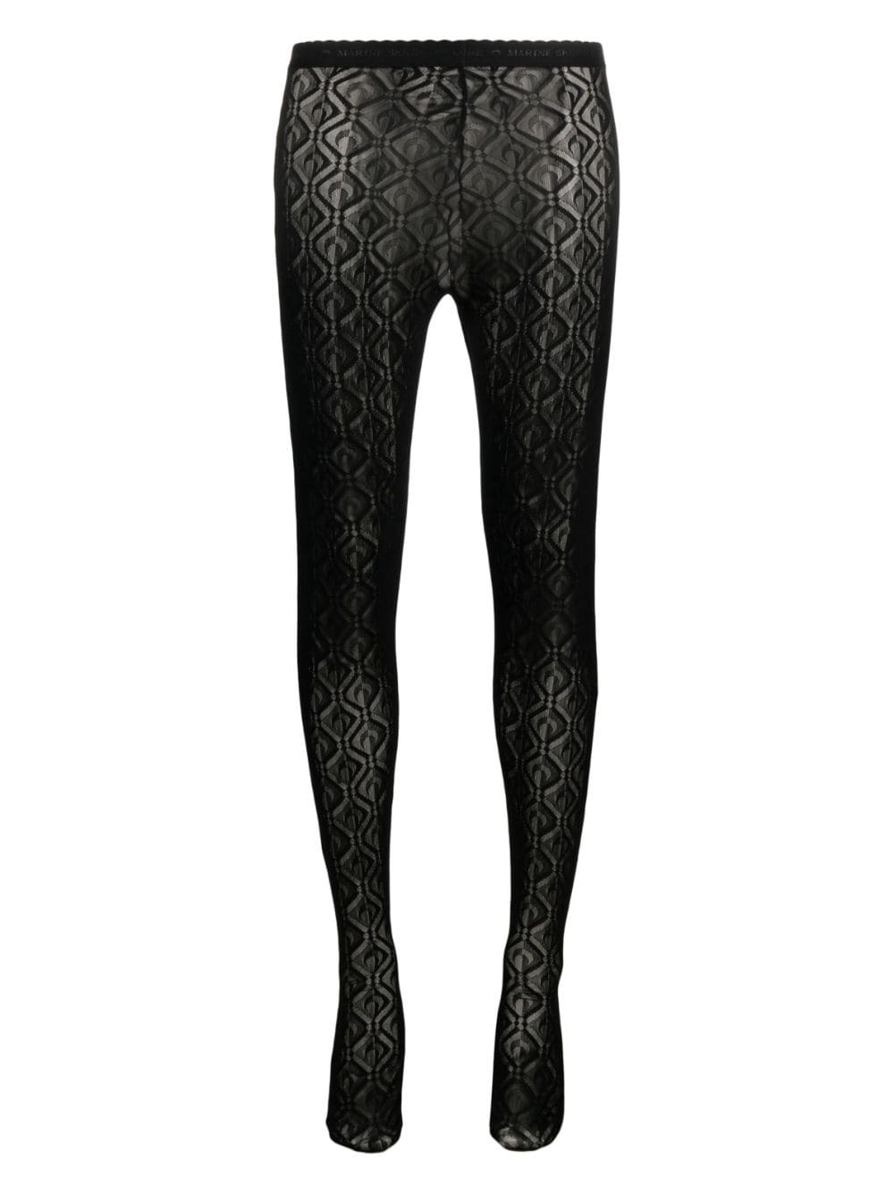 MARINE SERRE - Moonogram Mesh Tights Marine Serre