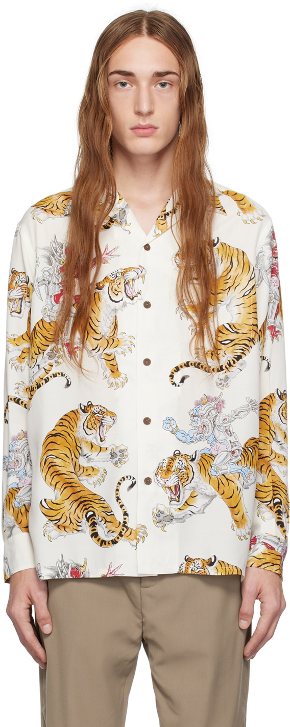 WACKO MARIA White Printed Shirt Wacko Maria