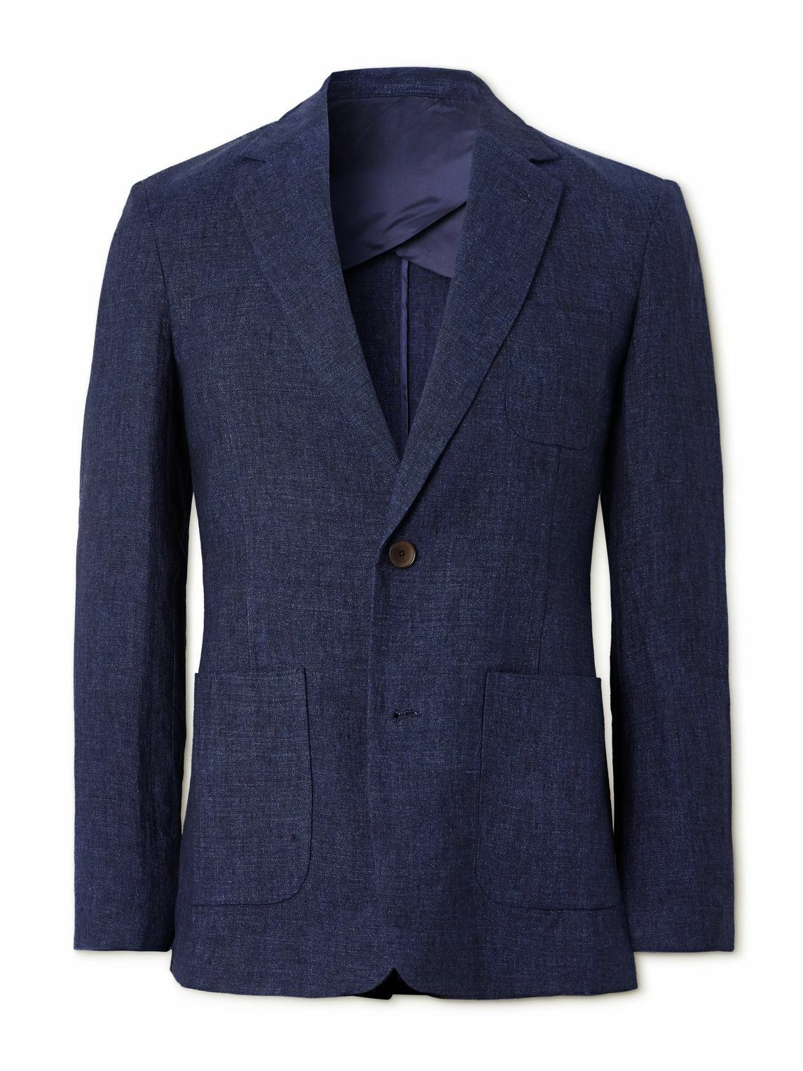 Mr P. - Unstructured Linen-Chambray Suit Jacket - Blue Mr P.