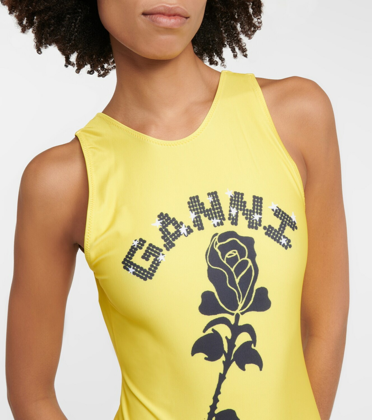 Ganni - Logo printed swimsuit GANNI