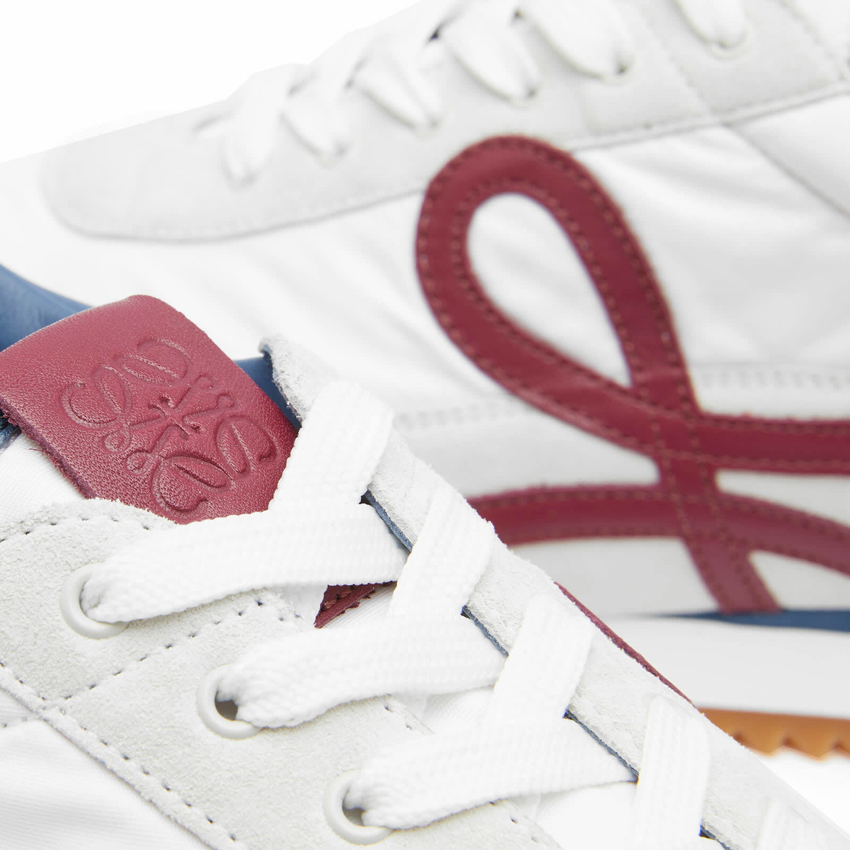 Loewe Men's Flow Runner Sneakers in Raw Denim/Raspberry Loewe