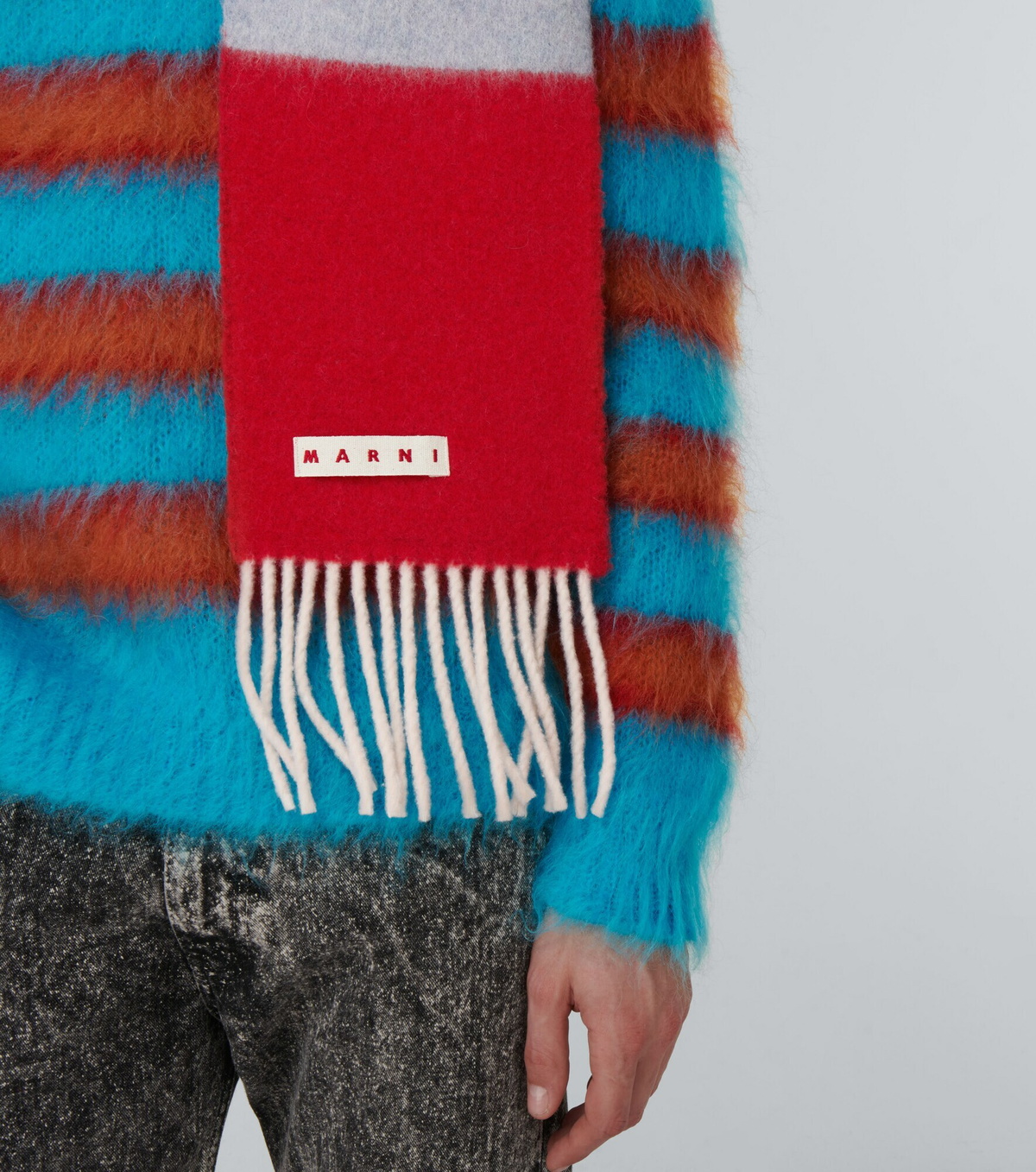 Marni - Striped wool-blend scarf Marni