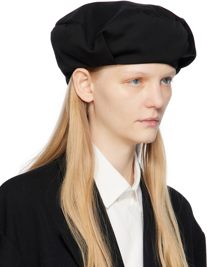 Y's Black Wool Beret Y's For Men