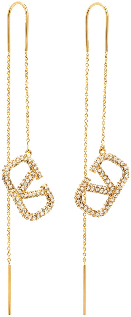 Valentino Garavani Gold VLogo Signature Earrings Valentino Garavani