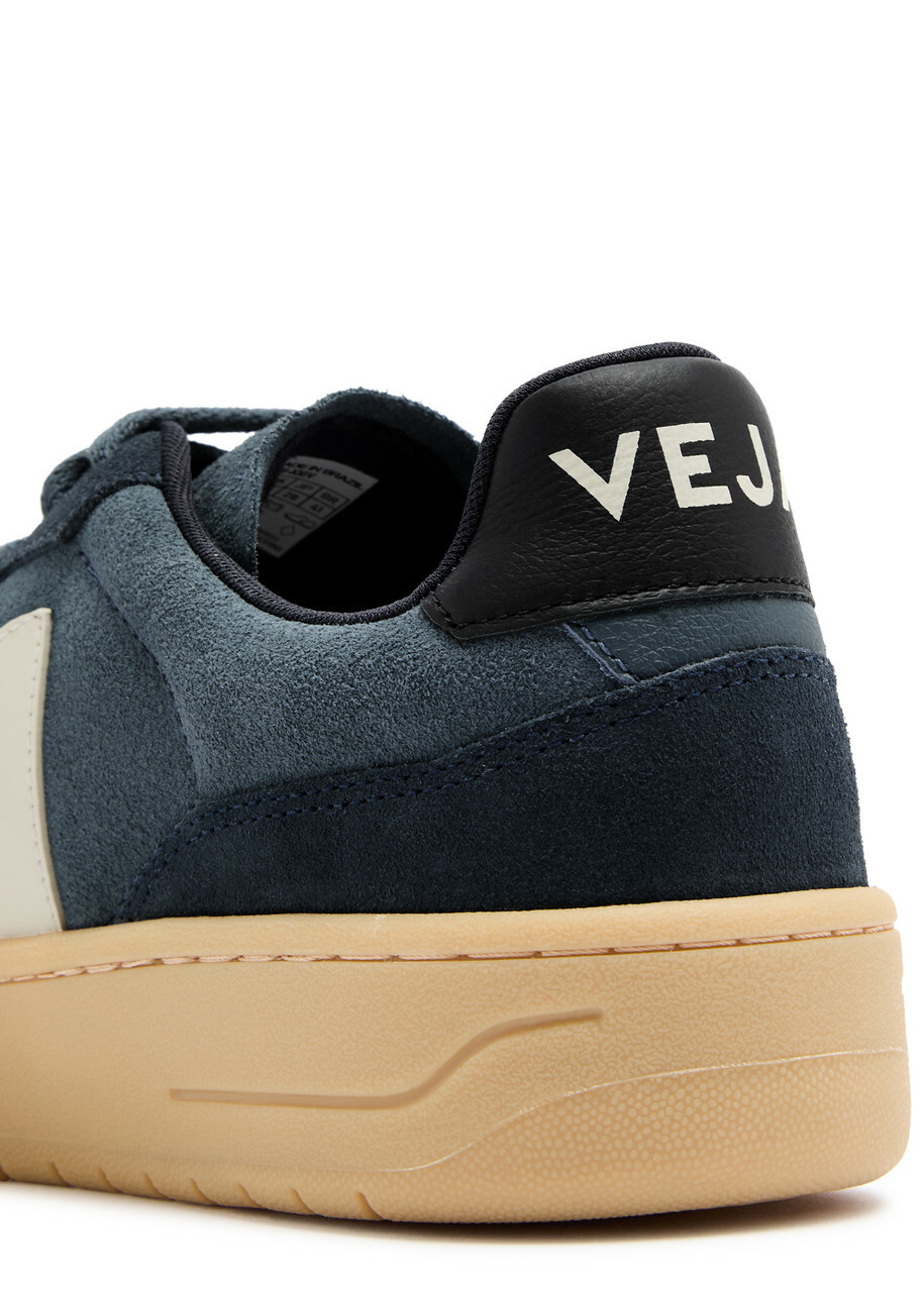 Veja V-90 Panelled Suede Sneakers Blue VEJA
