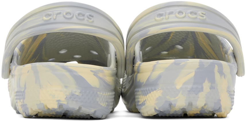 Crocs Kids Blue & Off-White Classic Marbled Clogs Crocs