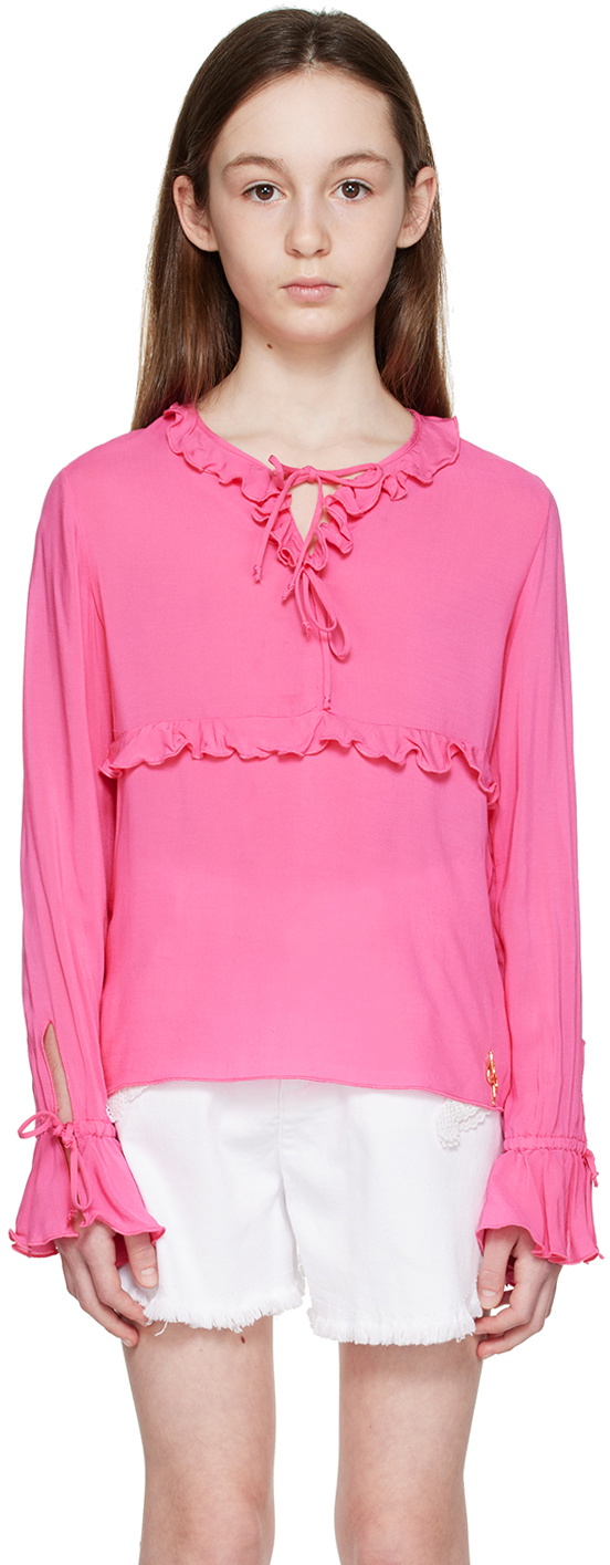 Miss Blumarine Kids Pink Flared Top