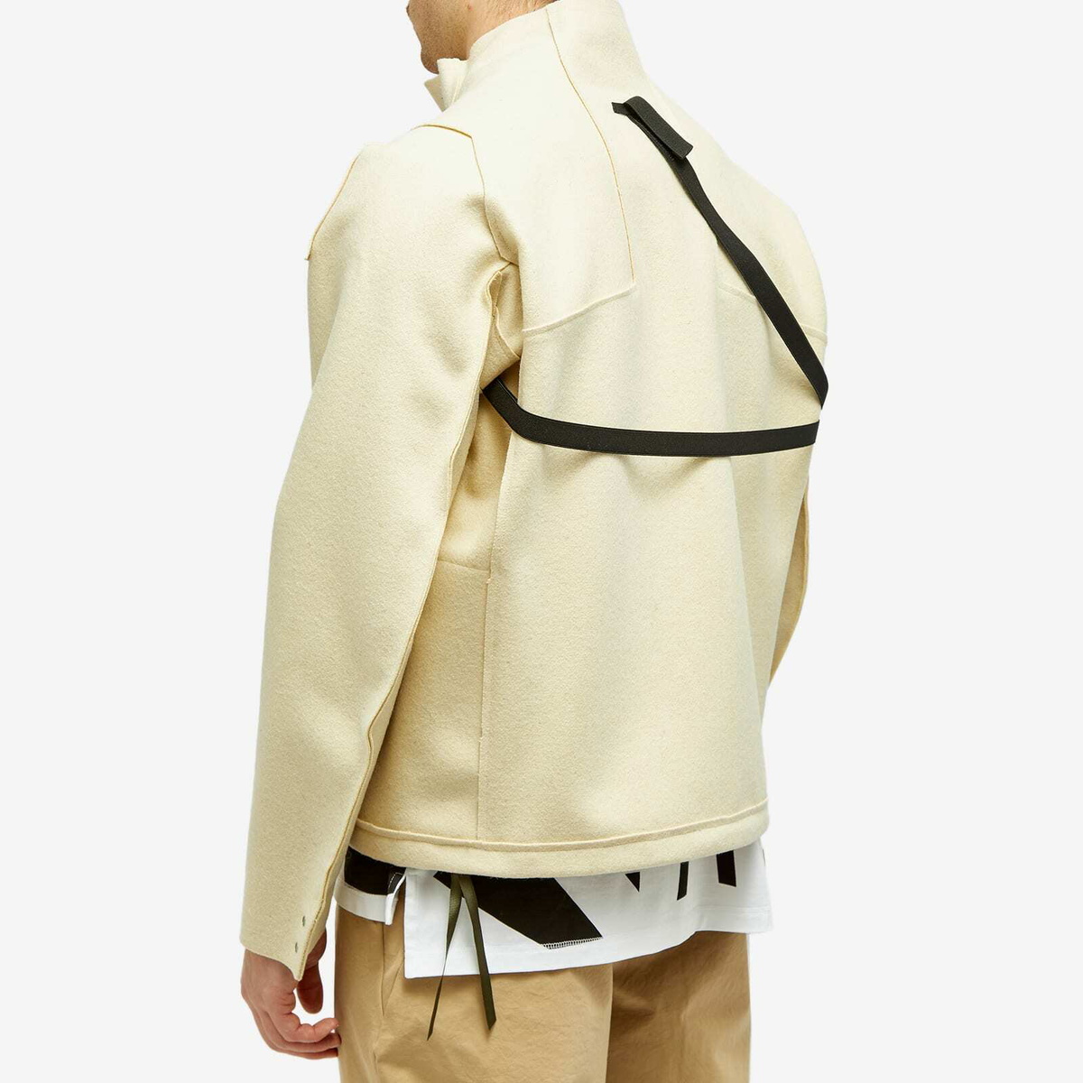 Acronym Men's Burel Wool Softshell Jacket in White Acronym