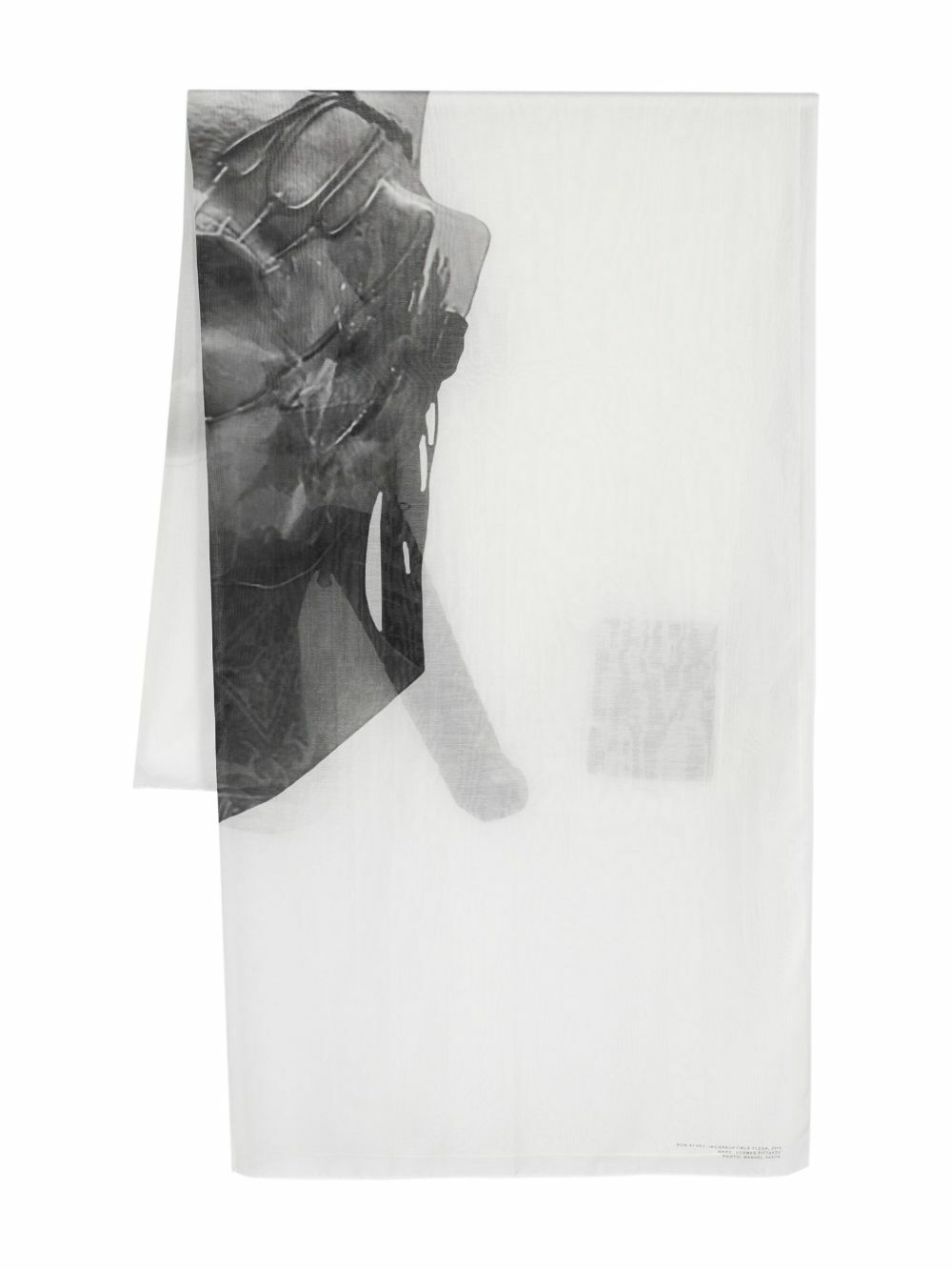 Rick Owens White Ron Flag Scarf Rick Owens