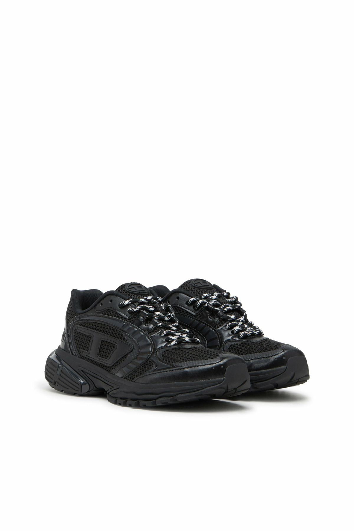 Diesel Mesh sneakers with Oval D logo - Sneakers Mens in Black Diesel