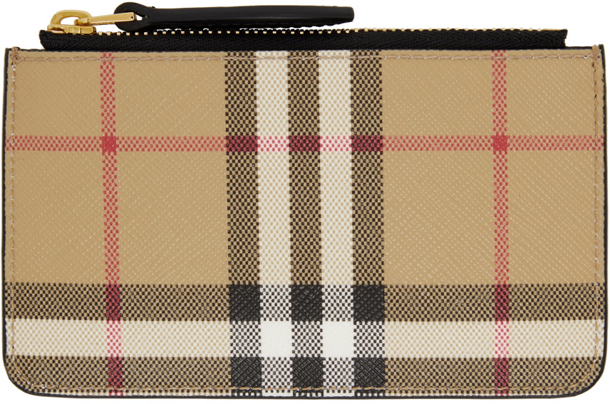 Burberry Beige Vintage Check Coin Pouch Burberry