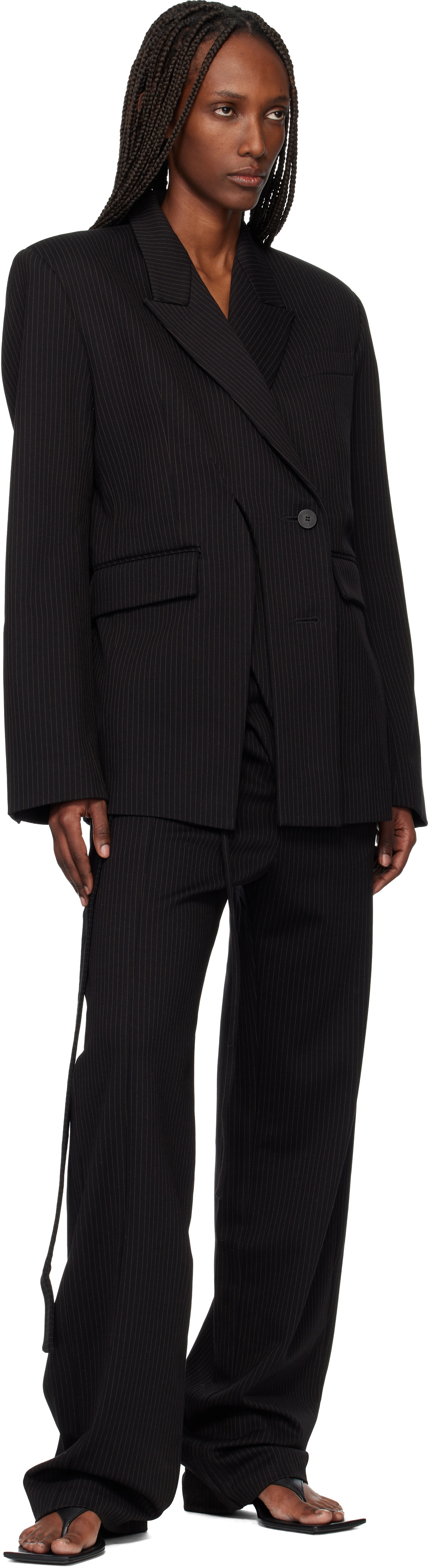 Ottolinger Black & Tan Signature Wrap Suit Trousers Ottolinger