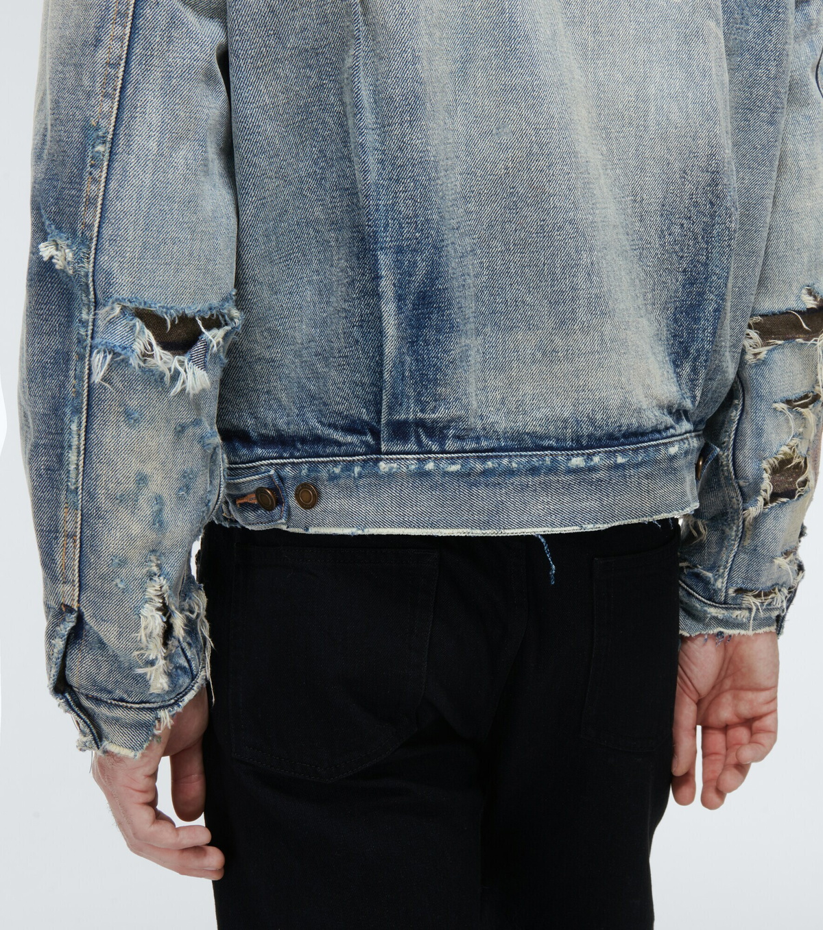 Saint Laurent - Distressed denim jacket Saint Laurent Saint Laurent - Distressed denim jacket Saint Laurent