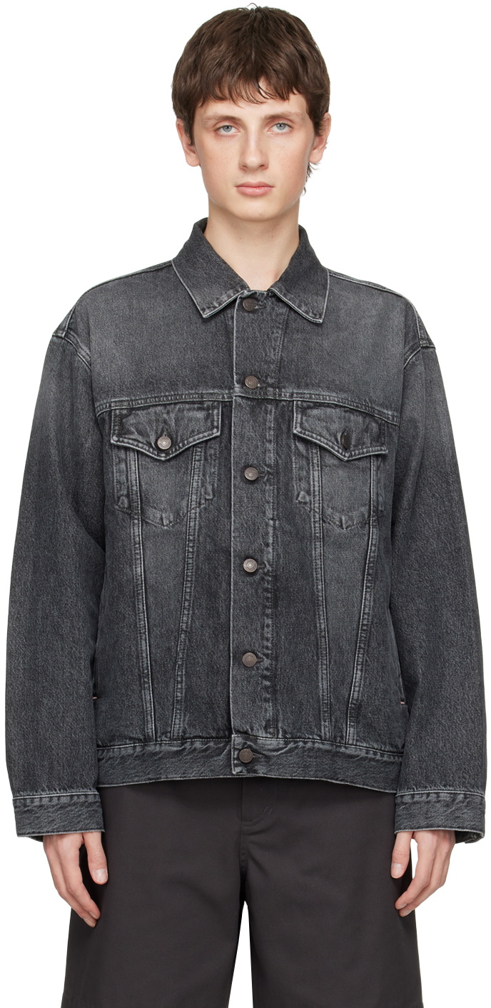 Acne Studios Black Loose Fit Denim Jacket Acne Studios