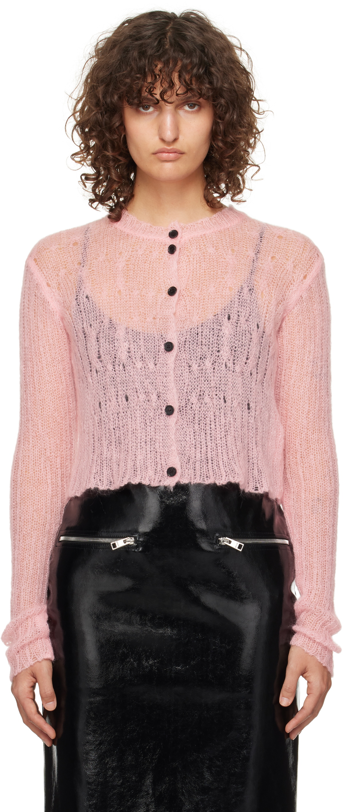 MSGM Pink Knitted Cardigan MSGM