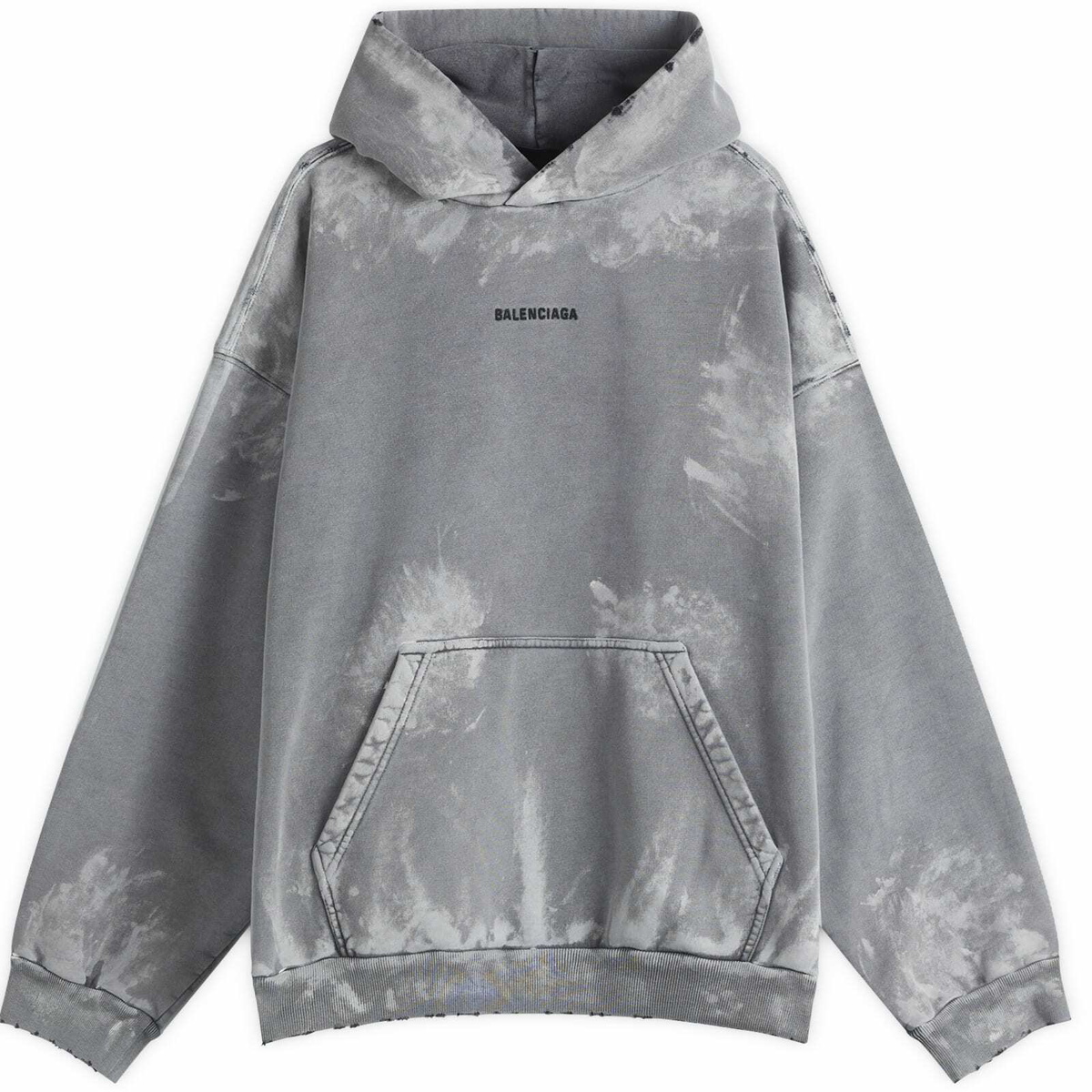Balenciaga Men's Vintage Paint Splatter Fit Hoodie in Sup Fad Wash ...