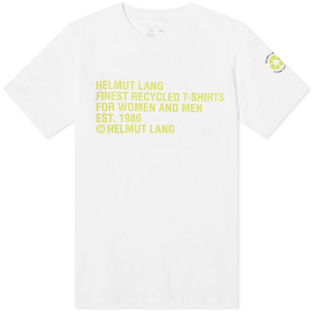 Helmut Lang Recycled Label Tee Helmut Lang