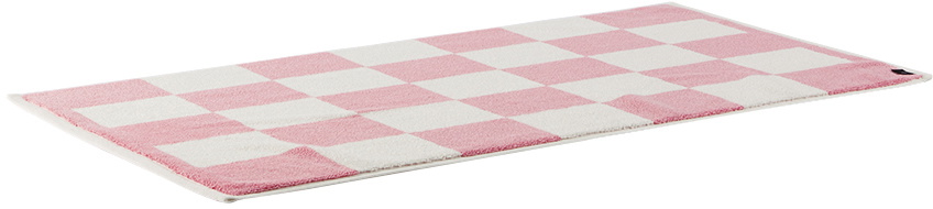 HAY Pink Check Bath Mat HAY
