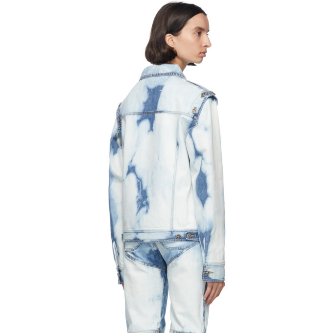 Telfar Blue Bleach Denim Detachable Jacket Telfar