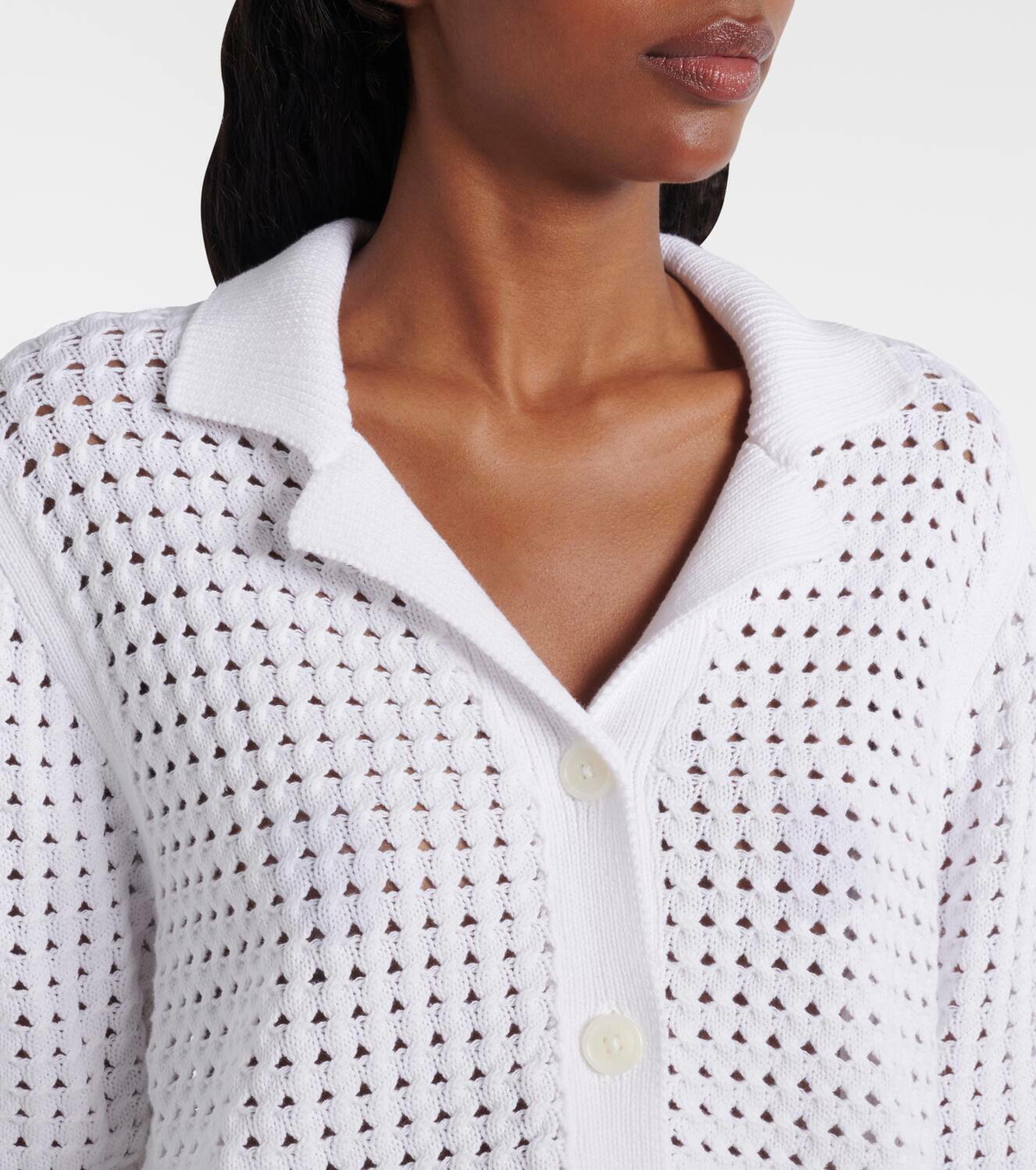 Varley Ellie open-knit cotton cardigan Varley