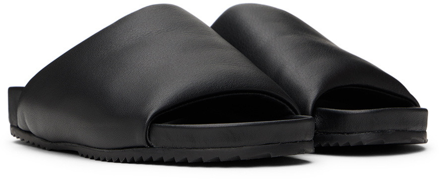Rick Owens Kids Black Puffer Slides Rick Owens