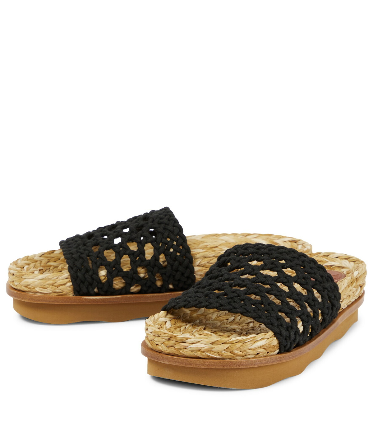 Chloe - Wavy woven slides Chloe