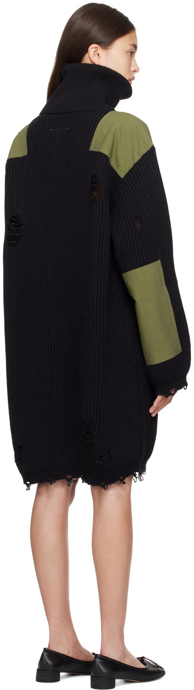 MM6 Maison Margiela Black Mock Neck Minidress MM6 Maison Margiela